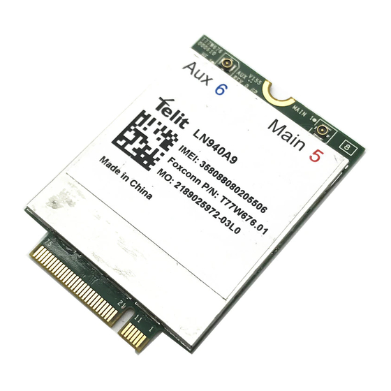 TELIT WIRELESS SOLUTIONS LN940A11 SERIES USER MANUAL Pdf Download ...