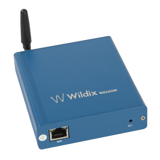 WILDIX W01GSM QUICK INSTALLATION MANUAL Pdf Download | ManualsLib