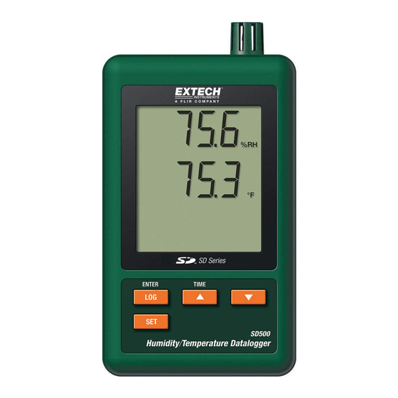 EXTECH INSTRUMENTS SD500 USER MANUAL Pdf Download | ManualsLib