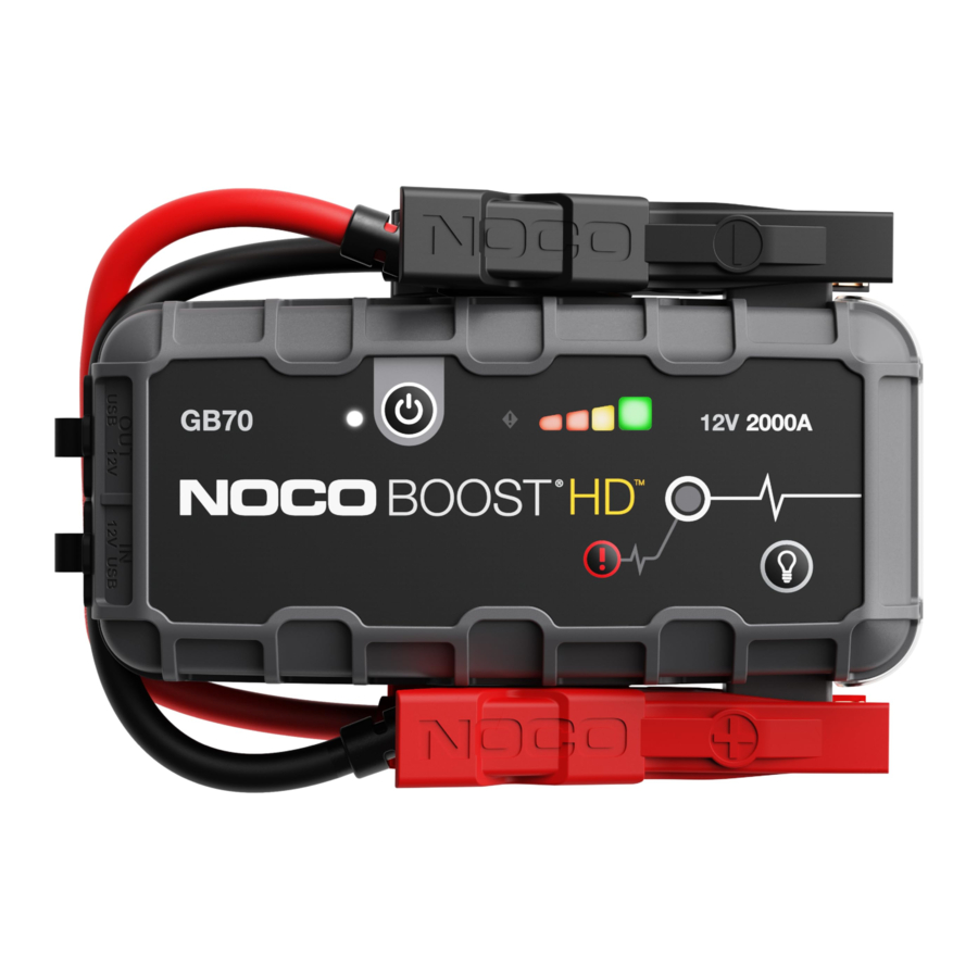 NOCO Genius Boost HD GB70 Jump Starter Manual | ManualsLib