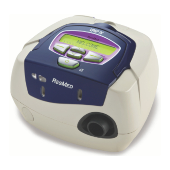 RESMED POSITIVE AIRWAY PRESSURE DEVICE VPAP IV USER MANUAL Pdf Download ...
