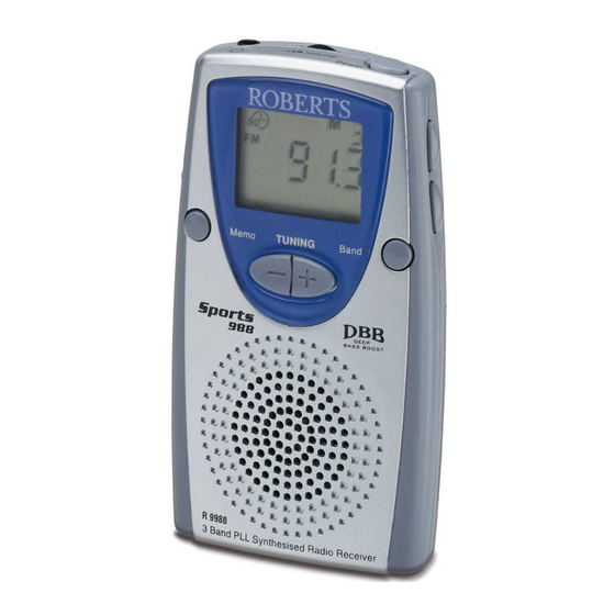 ROBERTS R9988 OPERATING INSTRUCTIONS MANUAL Pdf Download | ManualsLib