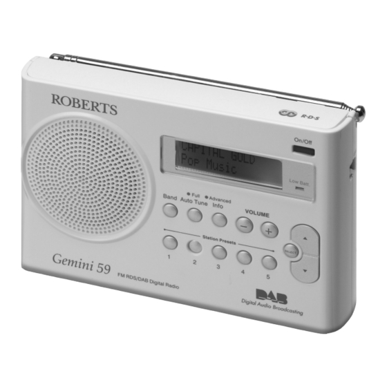 ROBERTS GEMINI 59 RD-59 USER MANUAL Pdf Download | ManualsLib
