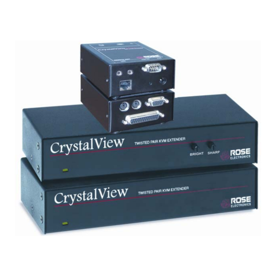 ROSE ELECTRONICS CRYSTALVIEW CRYSTALVIEW TWISTED PAIR KVM EXTENDER ...