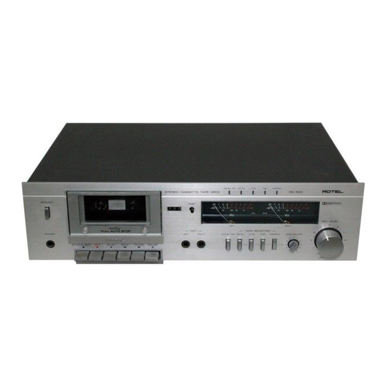 ROTEL RD-500 OWNER'S MANUAL Pdf Download | ManualsLib