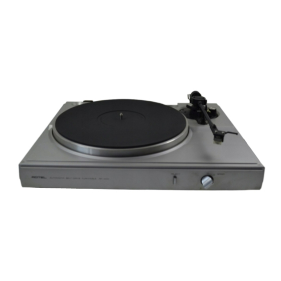 ROTEL RP-400 OWNER'S MANUAL Pdf Download | ManualsLib