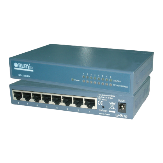 RUBY TECH WEB-SMART GS-1208M SPECIFICATIONS Pdf Download | ManualsLib