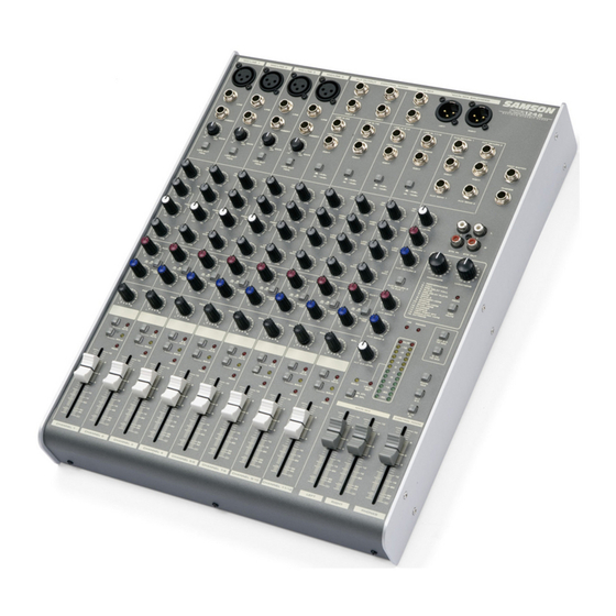 SAMSON 12-CHANNEL MIXER WITH DSP MDR1248 SPECIFICATION SHEET Pdf ...