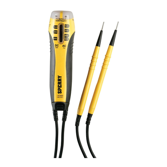 SPERRY INSTRUMENTS VOLT DOCTOR VC6300 MANUAL Pdf Download | ManualsLib