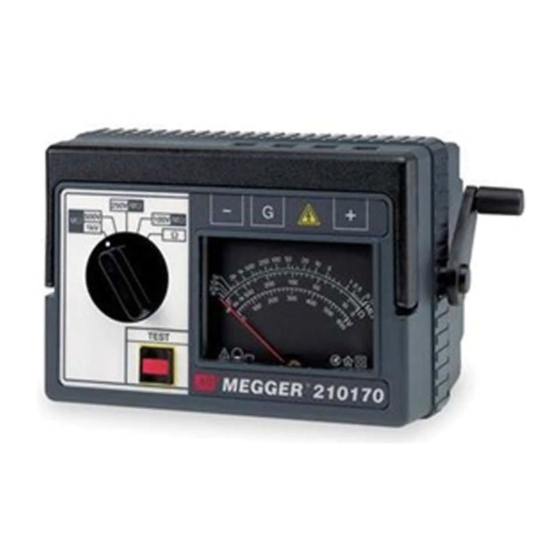 MEGGER 210170 USER MANUAL Pdf Download | ManualsLib