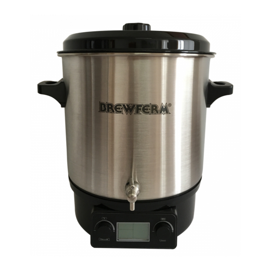 BREWFERM PRO 27 L OPERATING INSTRUCTIONS MANUAL Pdf Download | ManualsLib