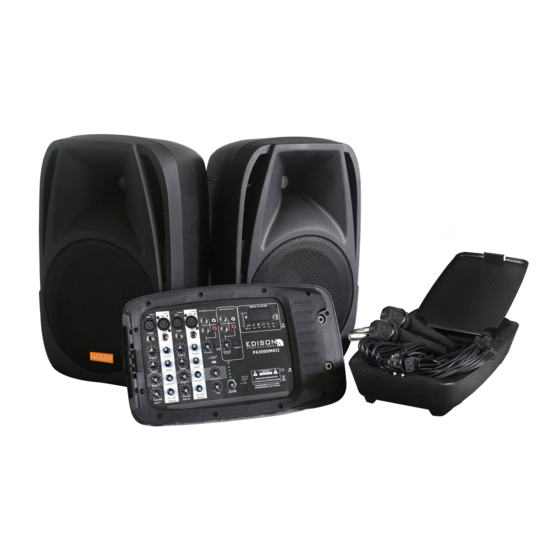 EDISON PROFESSIONAL PA-3000 PORTABLE SPEAKER INSTRUCTION MANUAL ...
