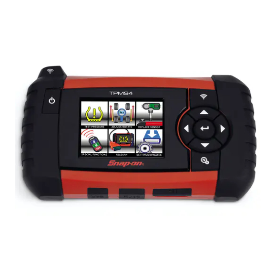 SNAP-ON TPMS4 USER MANUAL Pdf Download | ManualsLib