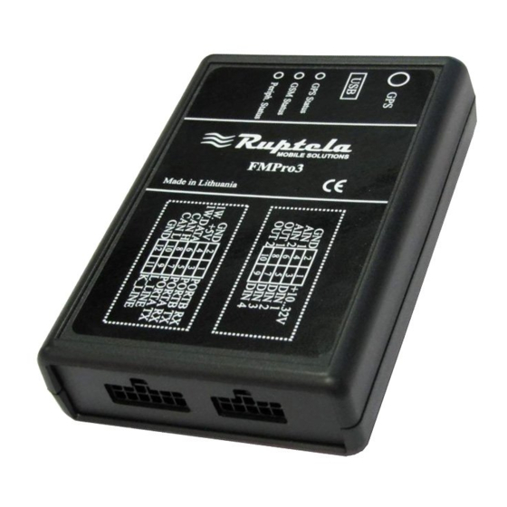 RUPTELA FM-ECO3 GPS CONFIGURATION MANUAL | ManualsLib