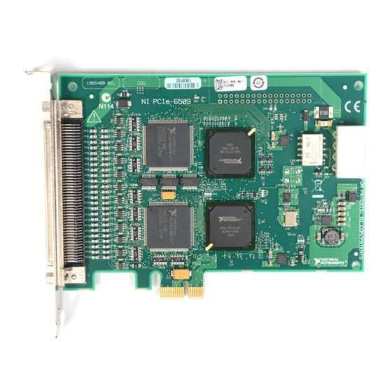 NATIONAL INSTRUMENTS 6509 PCI CARD USER MANUAL | ManualsLib