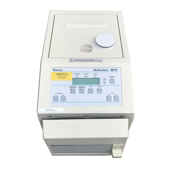 HARVEY HYDROCLAVE MC8 OWNER'S AND OPERATOR'S MANUAL Pdf Download ...