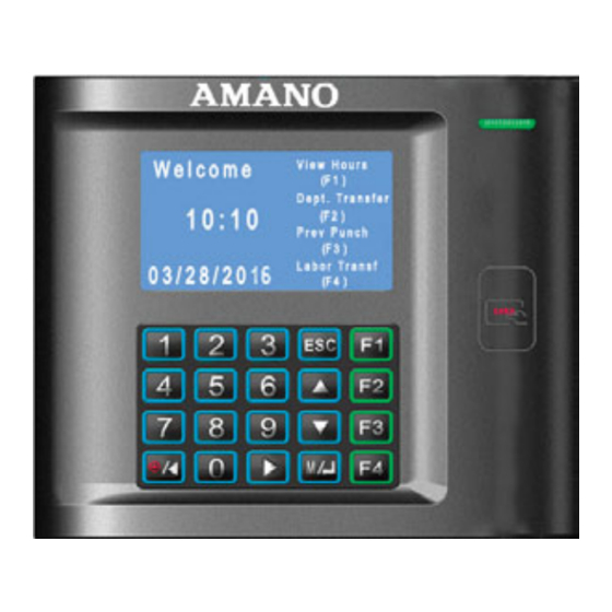 AMANO MTX-30 TOUCH TERMINAL OPERATION MANUAL | ManualsLib