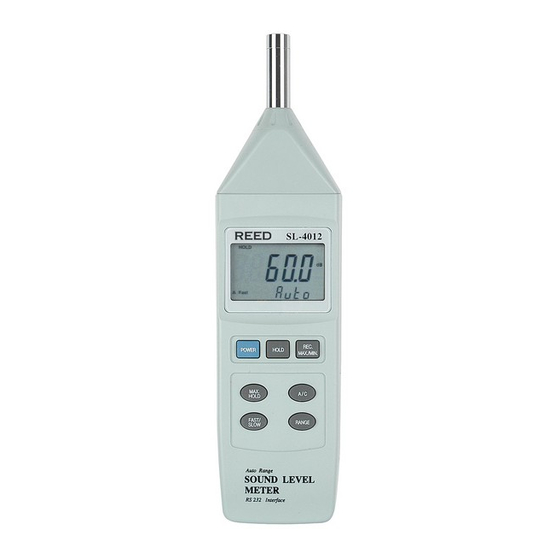 REED SL-4012 QUICK MANUAL Pdf Download | ManualsLib