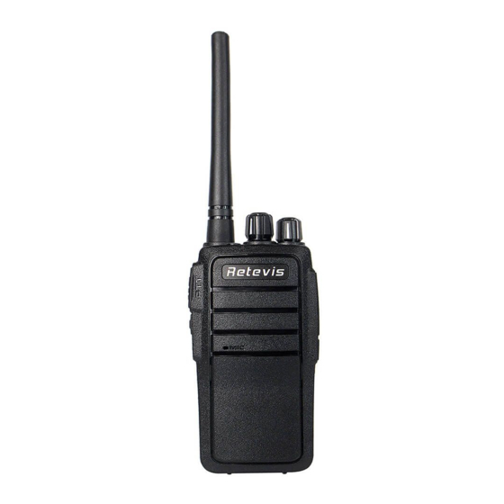 RETEVIS RT21 TWO-WAY RADIO USER MANUAL | ManualsLib