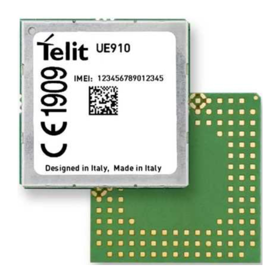 TELIT WIRELESS SOLUTIONS UE910 SERIES HARDWARE USER'S MANUAL Pdf ...