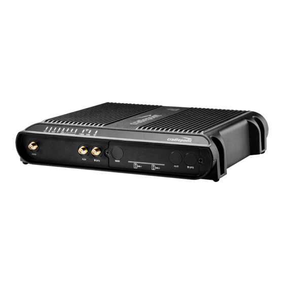 CRADLEPOINT COR IBR1700 SERIES NETWORK ROUTER QUICK START MANUAL ...