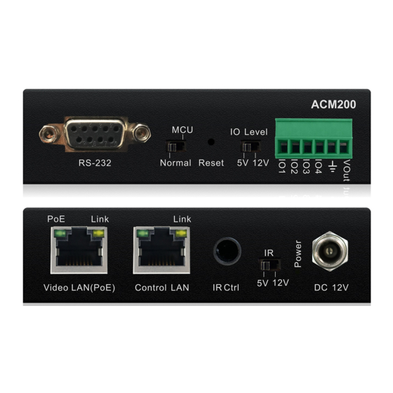 BLUSTREAM MULTICAST ACM200 MEDIA CONVERTER USER MANUAL | ManualsLib