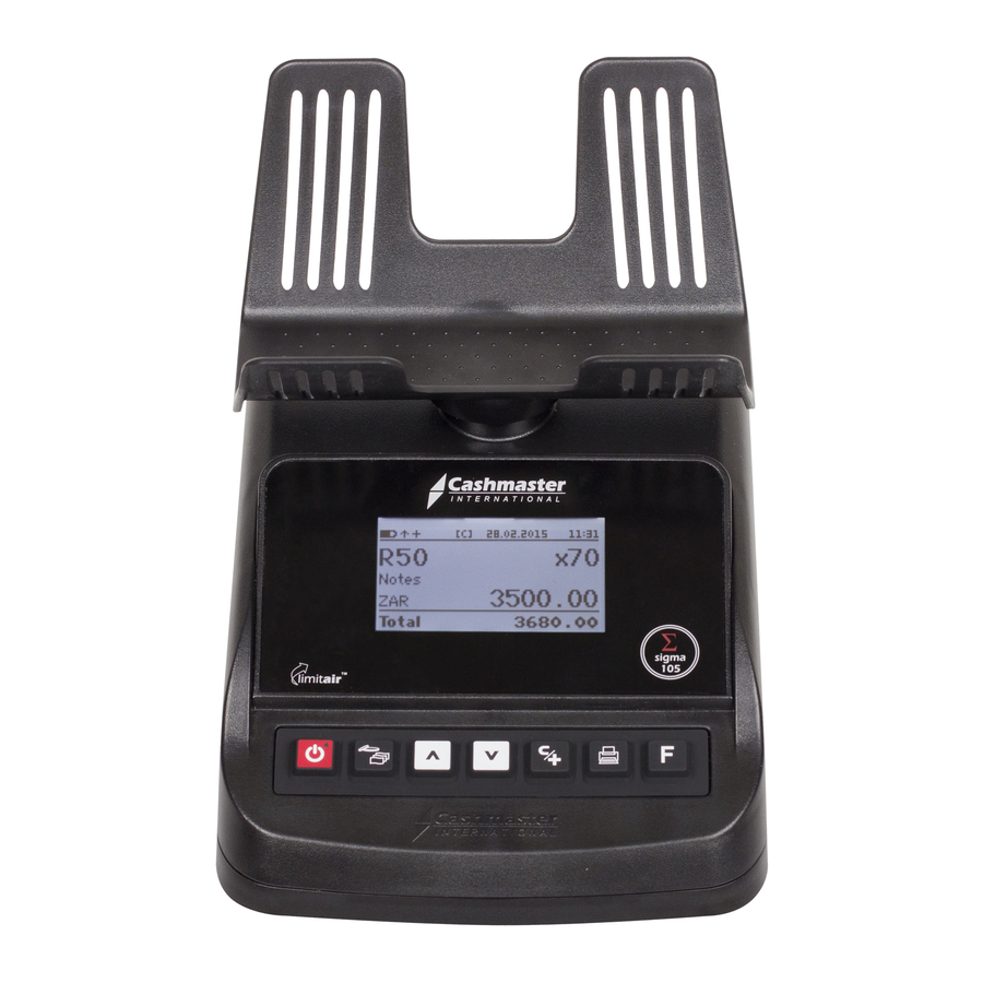 CASHMASTER SIGMA 105 CASH COUNTER USER MANUAL | ManualsLib
