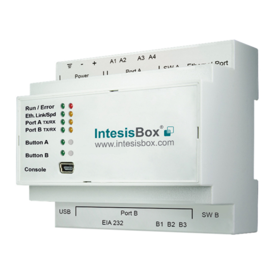 INTESISBOX SM-ACN-BAC-4 GATEWAY INSTALLATION SHEET | ManualsLib