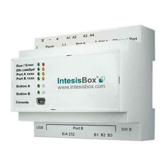 INTESISBOX IBKNXMEB0100000 GATEWAY USER MANUAL | ManualsLib