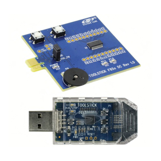 SILICON LABORATORIES TOOLSTICK C8051F850 USER MANUAL Pdf Download | ManualsLib