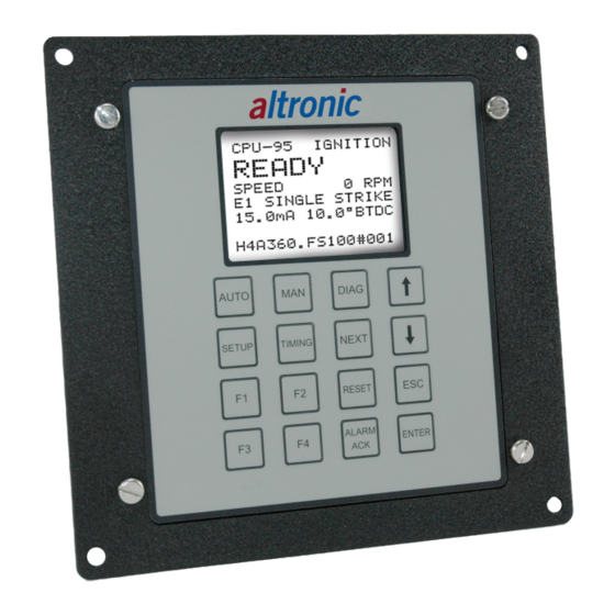 ALTRONIC CPU-95 CONTROLLER OPERATING INSTRUCTIONS MANUAL | ManualsLib