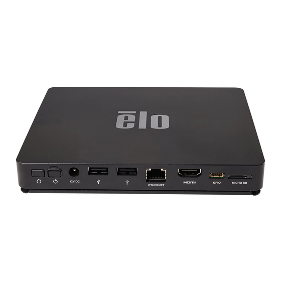 ELO TOUCHSYSTEMS ELOVIEW ENGINE DESKTOP QUICK INSTALLATION MANUAL ...