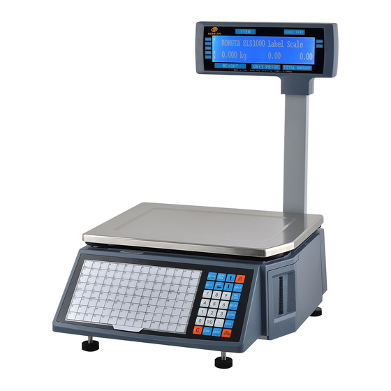 RONGTA TECHNOLOGY RLS1000 SCALES SOFTWARE USER MANUAL | ManualsLib