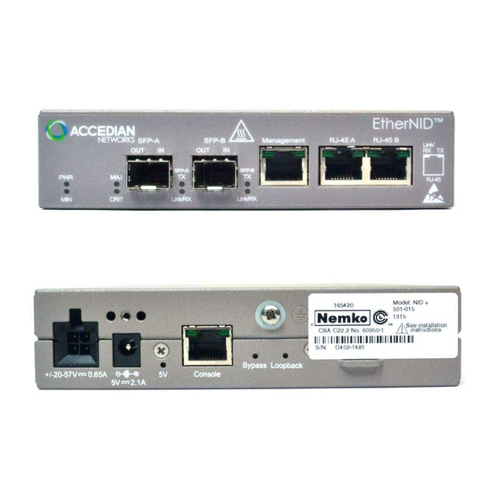 ACCEDIAN ETHERNID EE MODEM ADMINISTRATOR'S MANUAL | ManualsLib