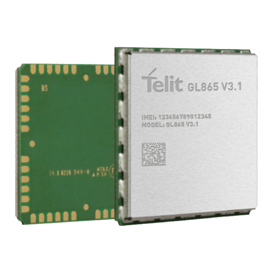 TELIT WIRELESS SOLUTIONS GL865 V3 USER MANUAL Pdf Download | ManualsLib