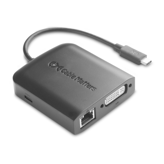 CABLE MATTERS 201049 ADAPTER USER MANUAL | ManualsLib