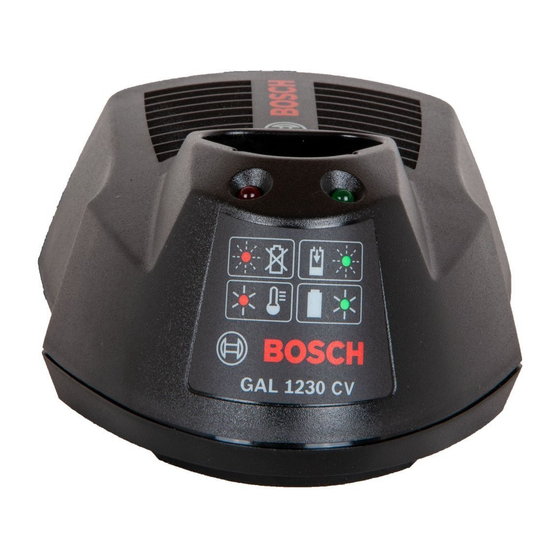 BOSCH GAL 1230 CV PROFESSIONAL BATTERY CHARGER ORIGINAL INSTRUCTIONS ...