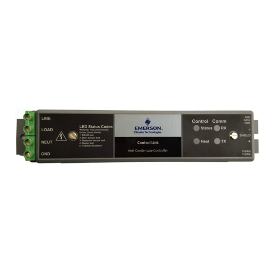 EMERSON CONTROL LINK CONTROLLER INSTALLATION AND OPERATION MANUAL ...