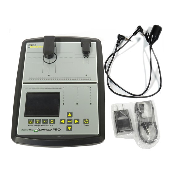 SIGMA METALYTICS PRECIOUS METAL VERIFIER PRO 2601 QUICK MANUAL Pdf ...