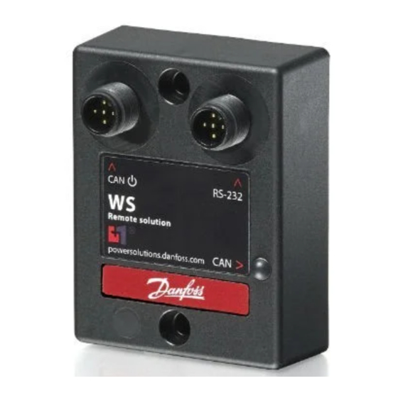DANFOSS WS103 REMOTE CONTROL USER MANUAL | ManualsLib