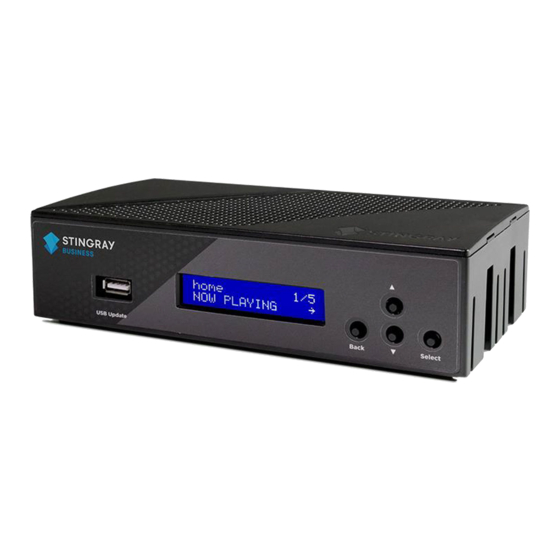 STINGRAY SB-3 MEDIA PLAYER INSTALLATION MANUAL | ManualsLib