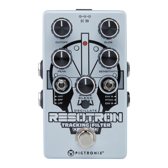 PIGTRONIX RESOTRON MUSIC PEDAL USER MANUAL | ManualsLib