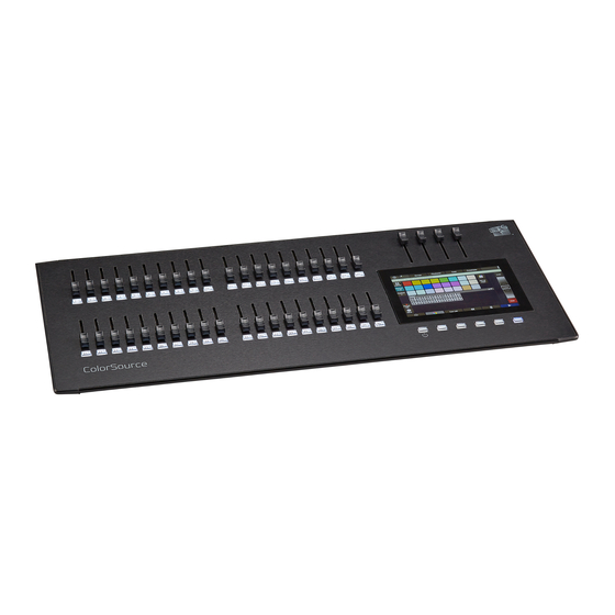 ETC COLORSOURCE CONSOLE MUSIC MIXER USER MANUAL | ManualsLib
