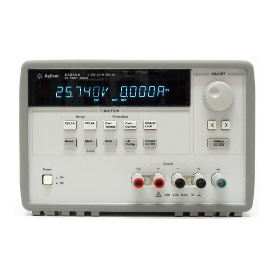 HP E3633A POWER SUPPLY USER MANUAL | ManualsLib