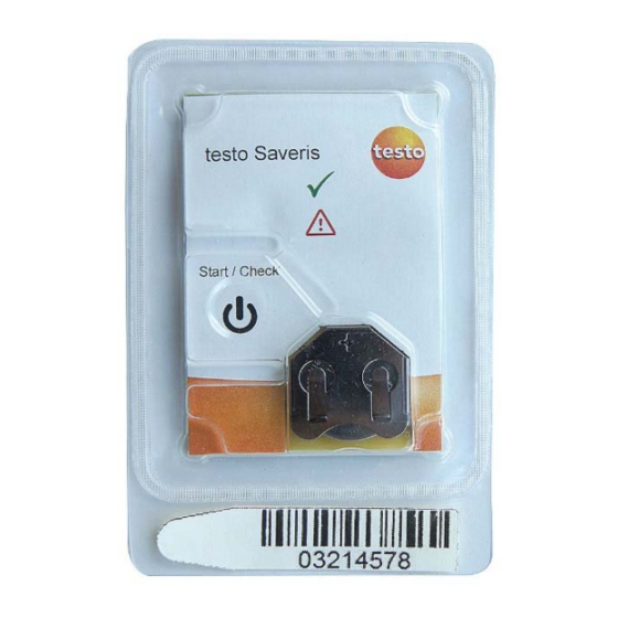 TESTO SAVERIS 0572 2800 DATA LOGGER INSTRUCTION MANUAL | ManualsLib