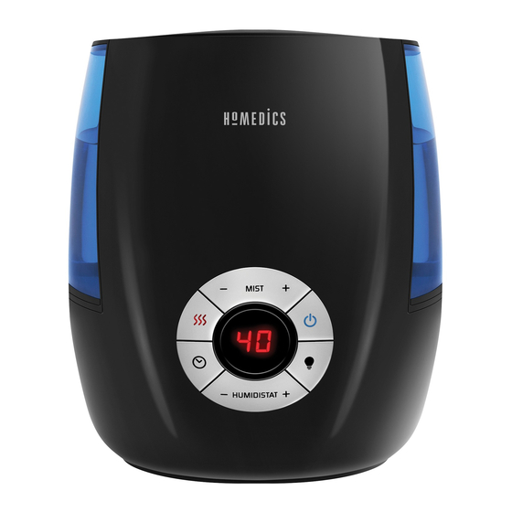 HOMEDICS UHE-WM68 HUMIDIFIER INSTRUCTION MANUAL AND WARRANTY ...