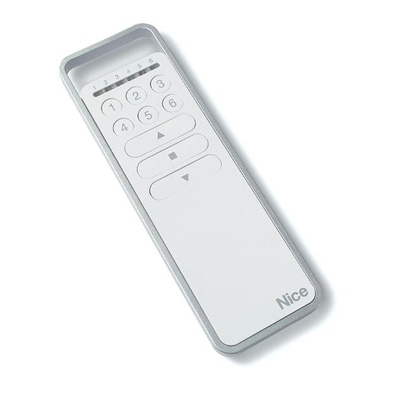 NICE ERA-P INN TRANSMITTER INSTRUCTIONS FOR THE FITTER | ManualsLib