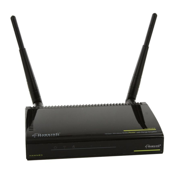 HAWKING HAWNR3 NETWORK ROUTER QUICK INSTALLATION MANUAL | ManualsLib