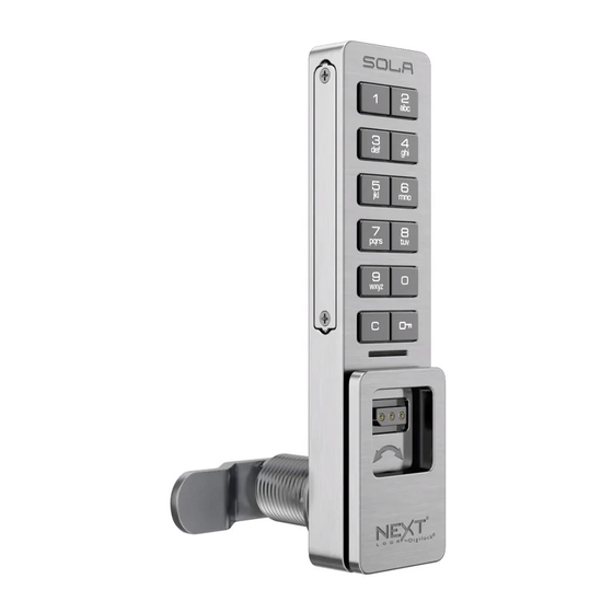 DIGILOCK NEXT SOLA3 KEYPAD LOCK PRODUCT MANUAL | ManualsLib