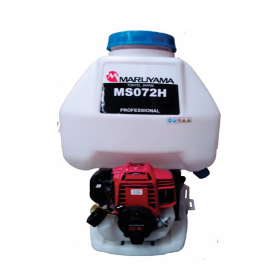 MARUYAMA MS072H PAINT SPRAYER OWNER'S/OPERATOR'S MANUAL | ManualsLib
